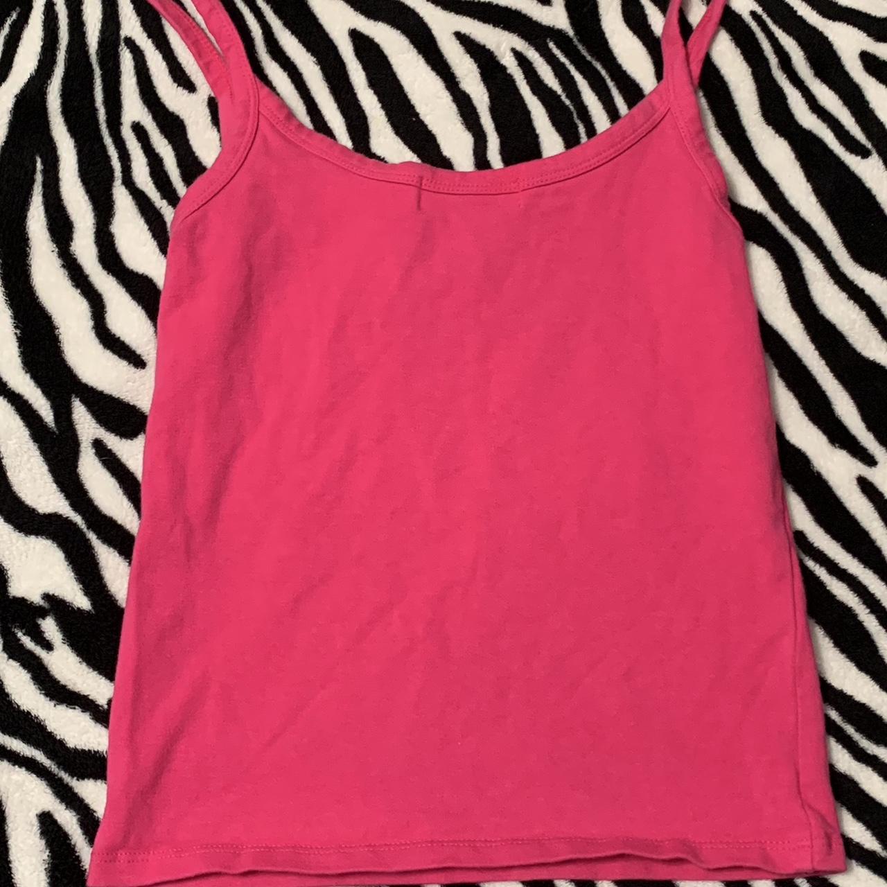 Forever 21 Y2K Hot Pink Tank Top Size Small... - Depop