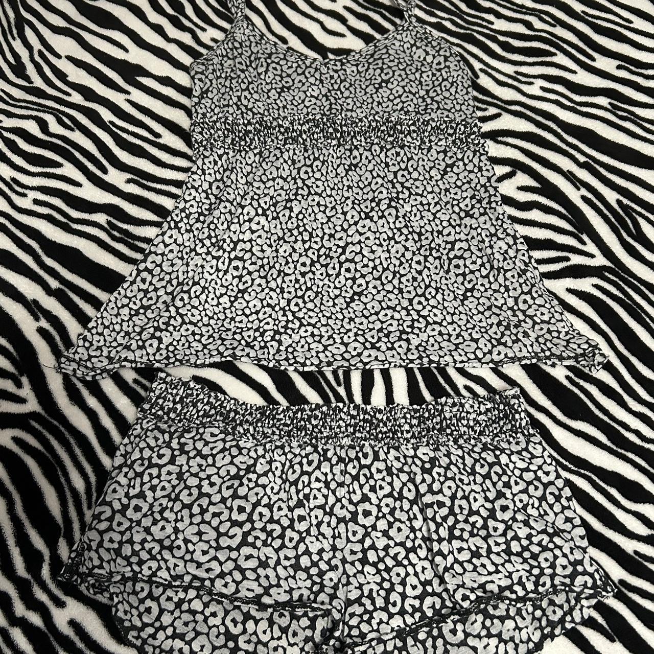 Y2K Leopard Print Sleep Set Size Medium Using... - Depop
