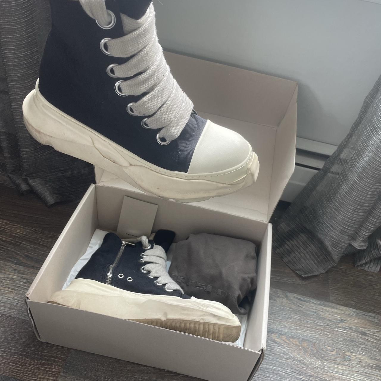 Rick Owens Drkshdw Black Jumbo Lace Abstract High... - Depop