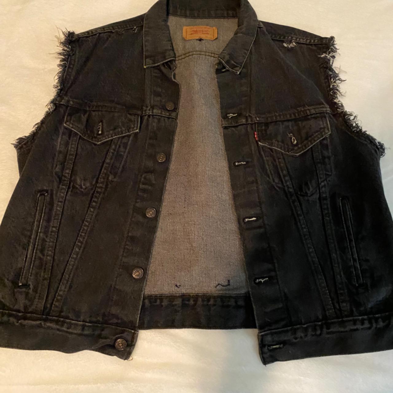 Vintage Levi’s goth / punk vest in great condition.... - Depop
