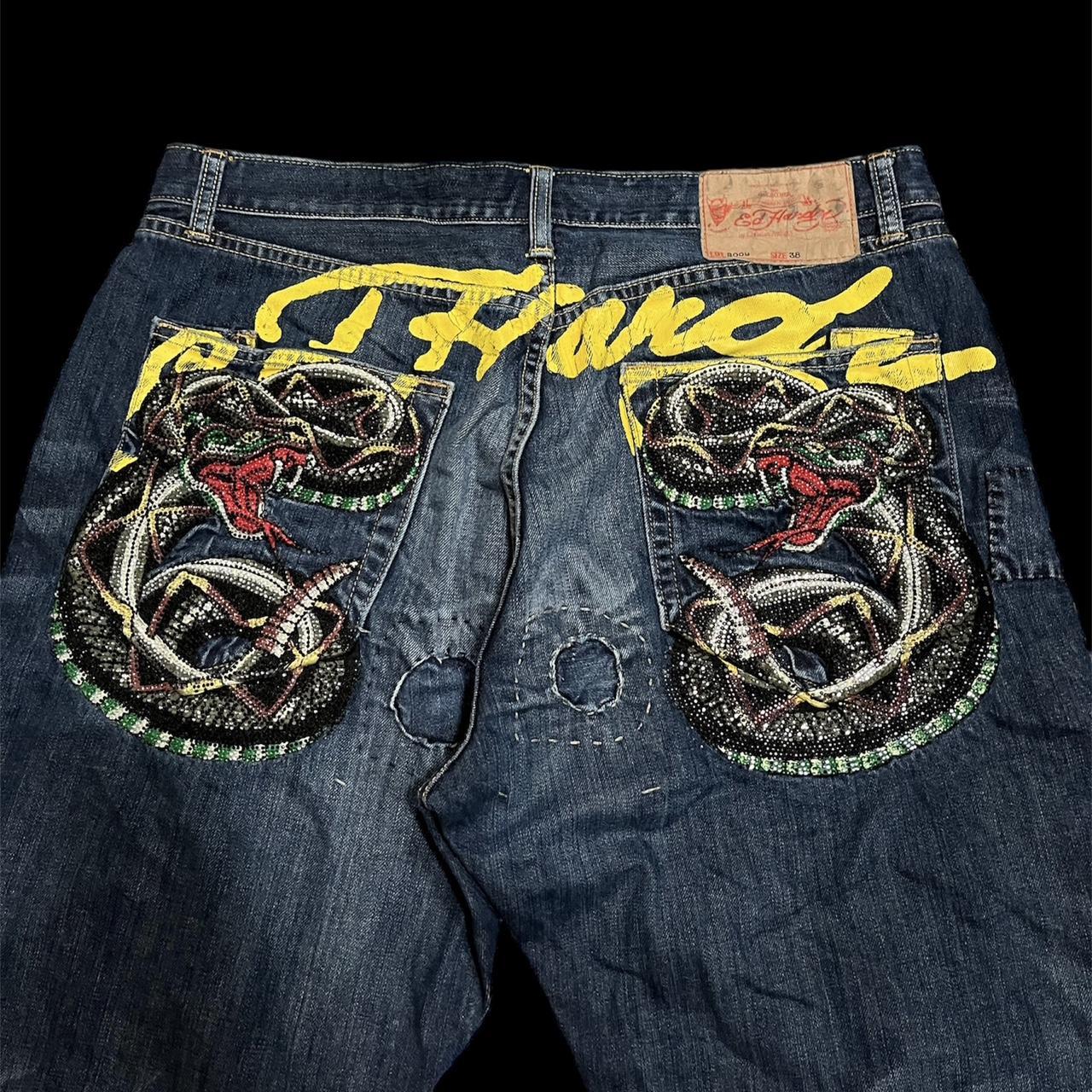 ed hardy jeans 36x32 depop payments only - Depop