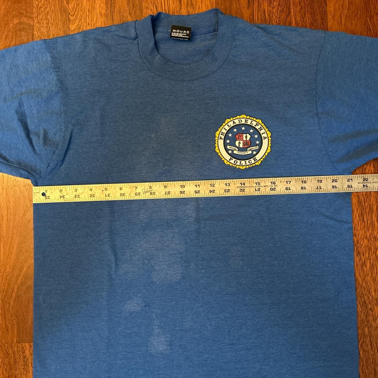 Vintage Philadelphia Police Department Blue Tshirt... - Depop