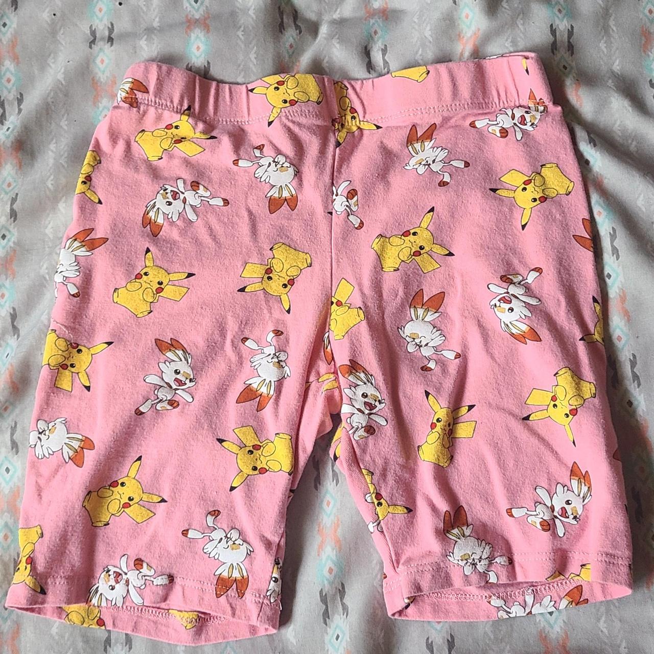 Pikachu and Scorbunny long pink shorts. Tags taken... - Depop