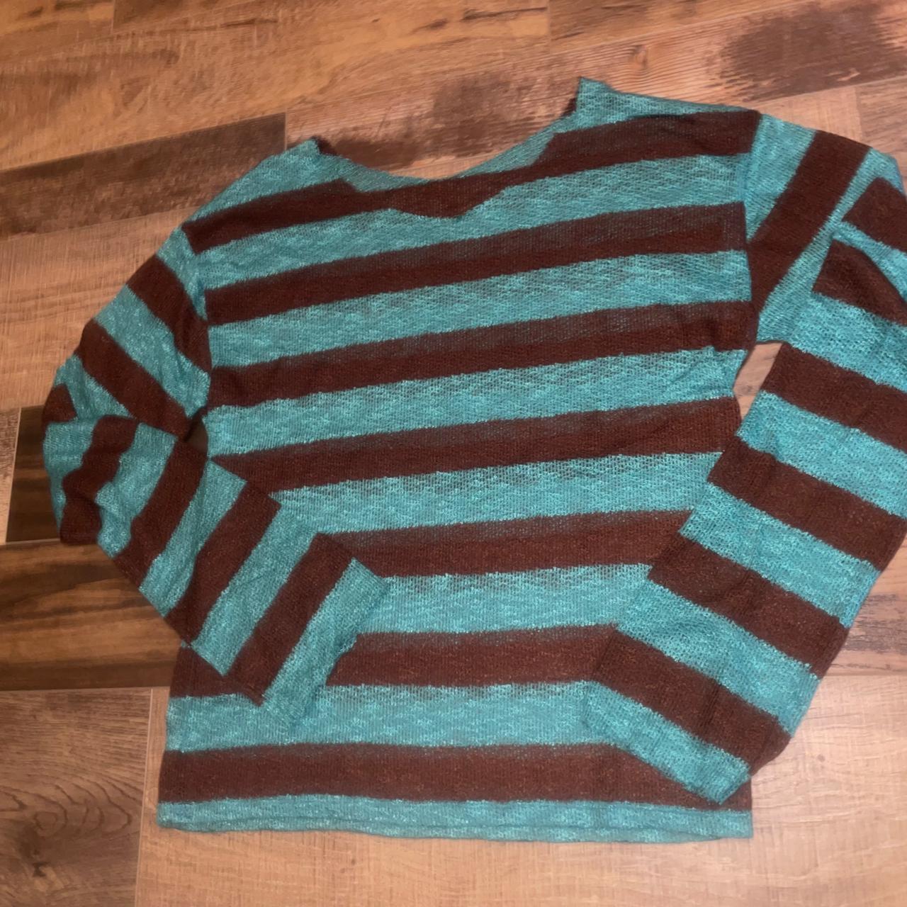 Hand Made Rust Knitted Sweater / crew neck... - Depop