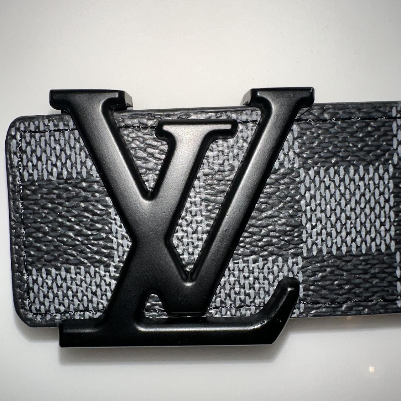 LV Belt square pattern, black logo - Depop