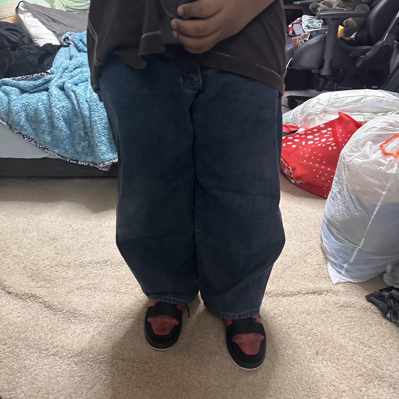 these wide asf armani jeans these almost as big as... - Depop