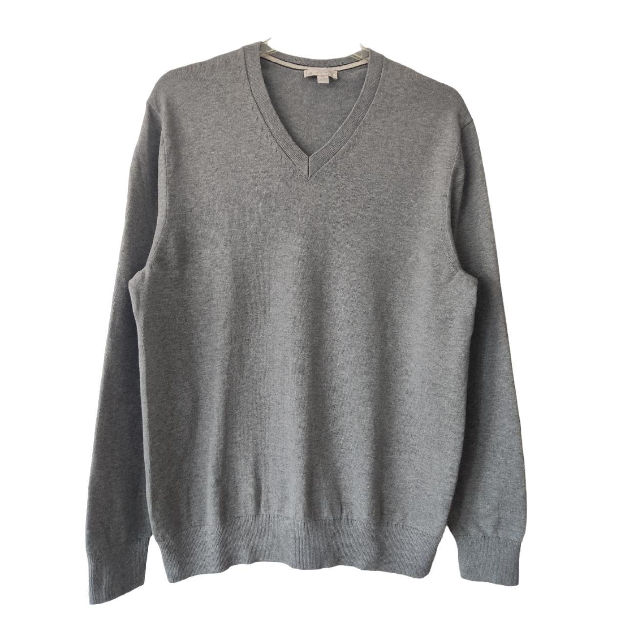 Gap light grey knit sweater for men 📏Size L... - Depop