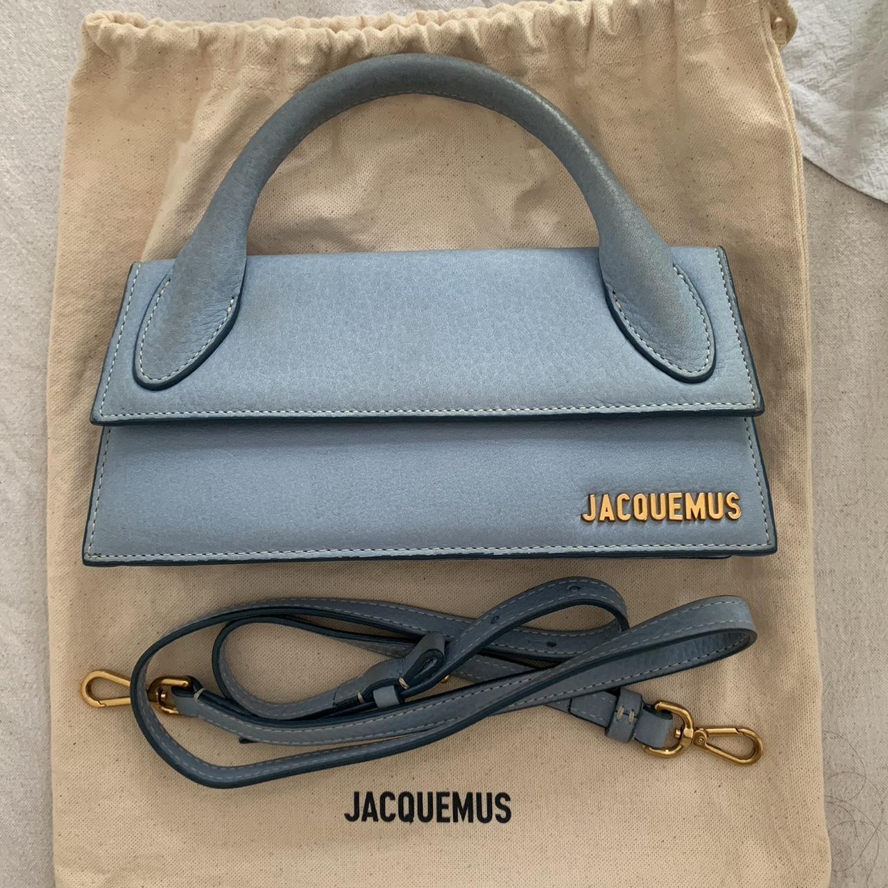 Jacquemus Blue Le Chiquito Long Leather Bag - Depop