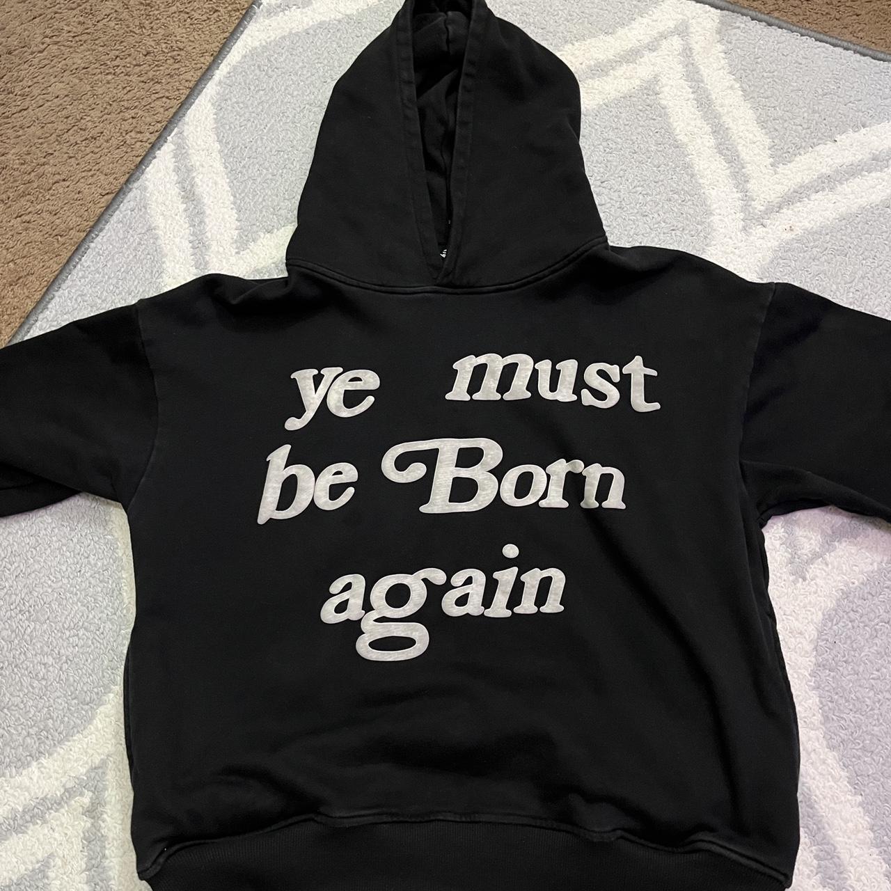 Ye must be born again" print hoodie. Slightly worn... - Depop