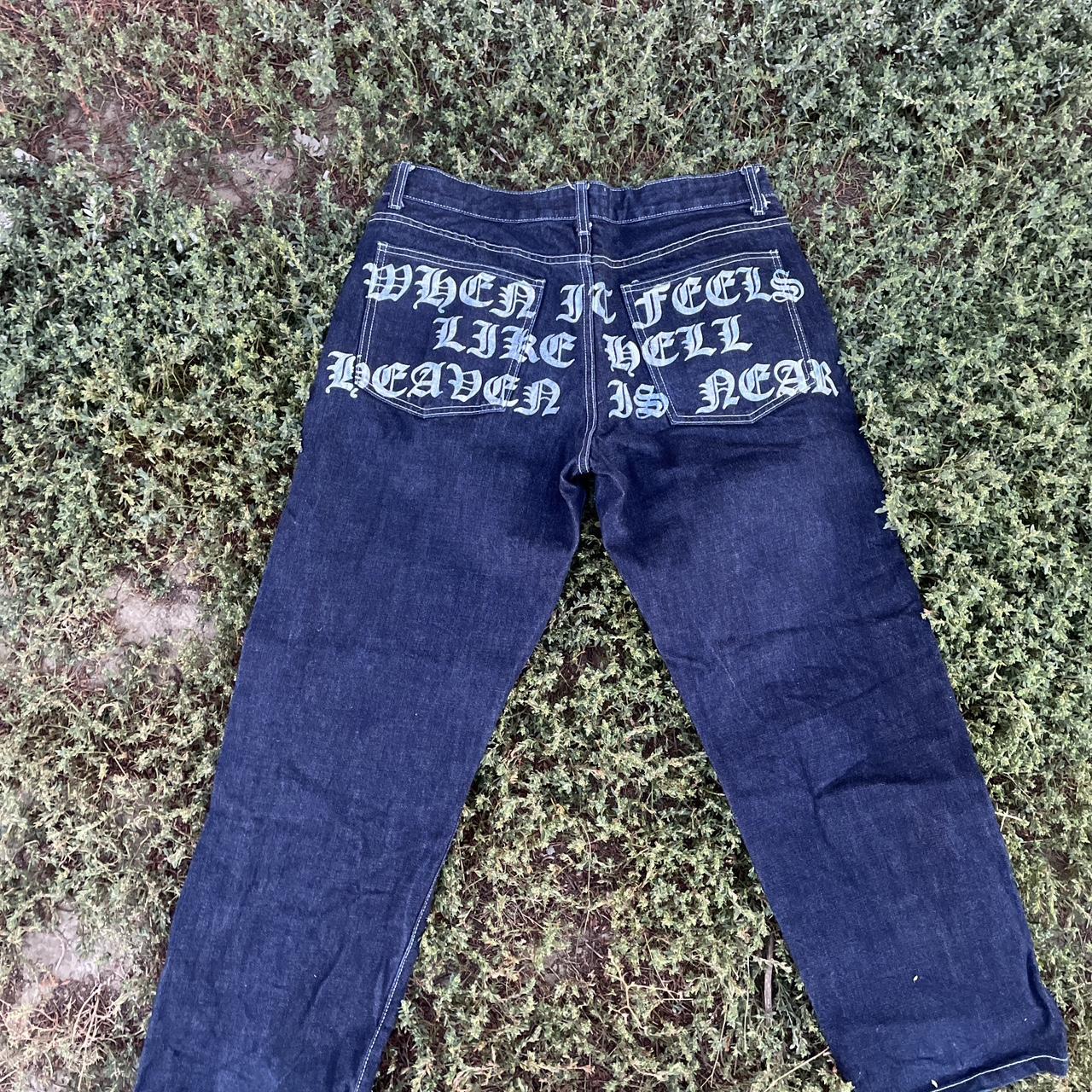 Ghetto dreams pants Stained with the blue pant... - Depop