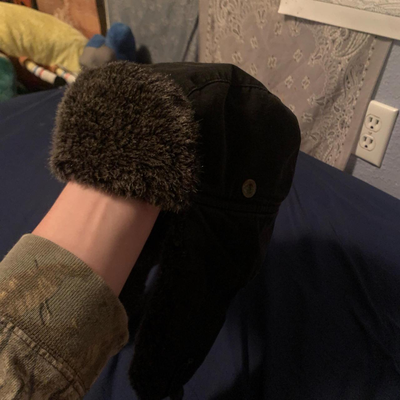 black ushanka - Depop