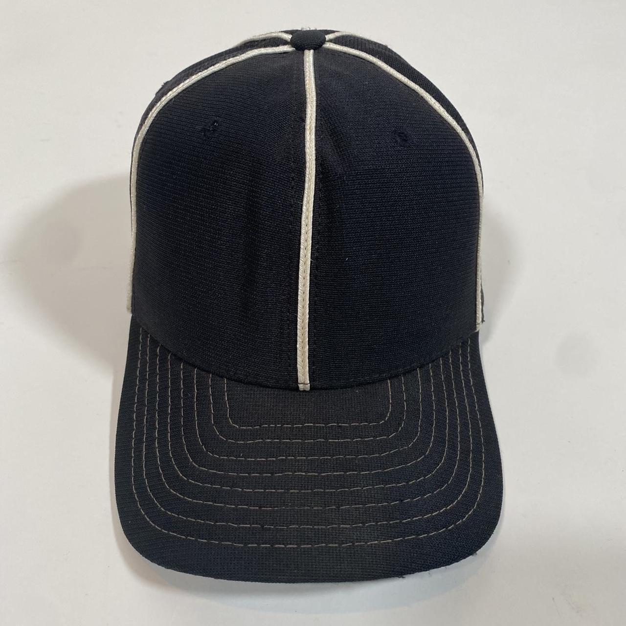 +Retro New Era Cap +Black with white lines +Good... - Depop