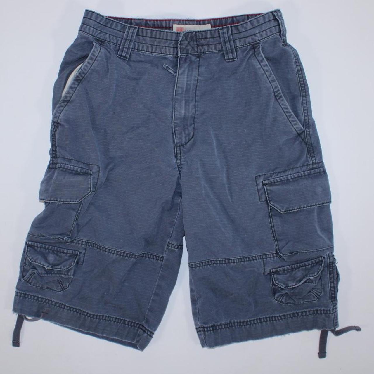 Mossimo Men's Navy and Grey Shorts | Depop