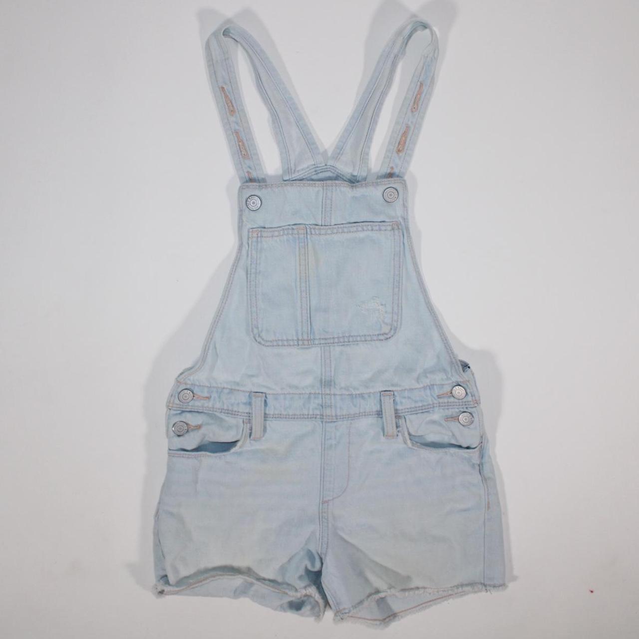 +Retro Denim Cut Off Overalls +Light Denim/Comfy... - Depop
