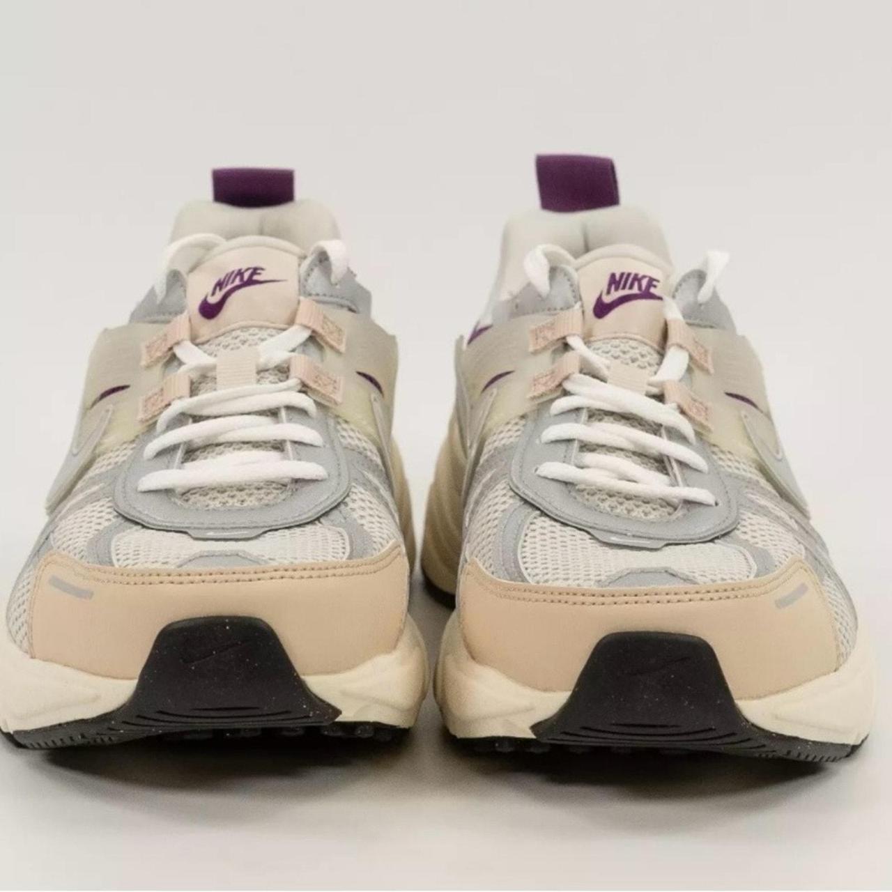 Nike Women's V2K Run Premium 'Light Bone Viotech'... - Depop