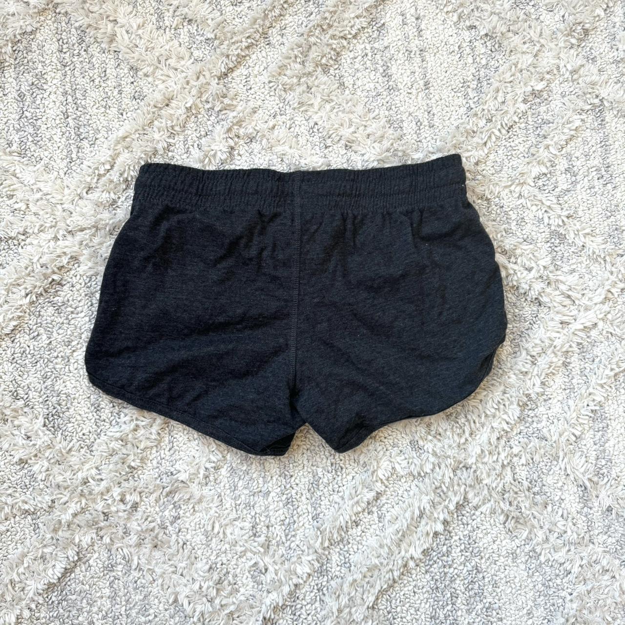 Dark Grey Yoga Shorts - Depop