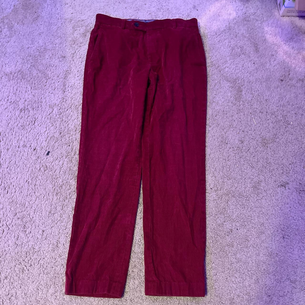 Red Corduroy Pants Good condition and high quality... - Depop