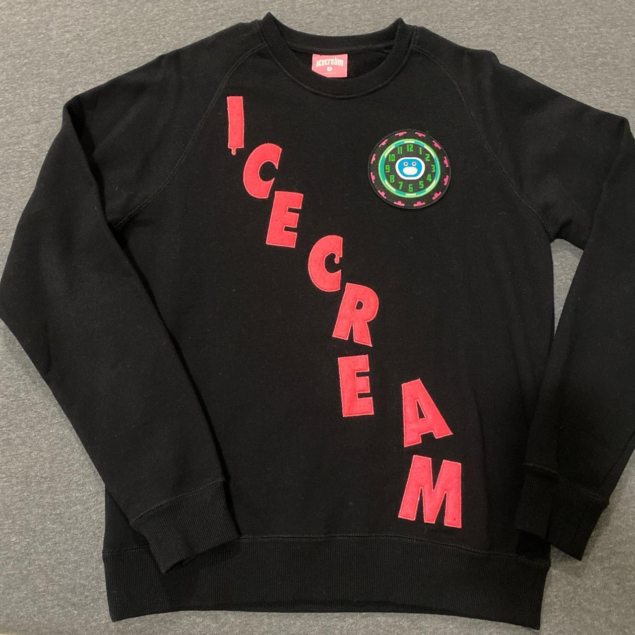Black Ice Cream Time Crew Sweater (Rare) Size -... - Depop
