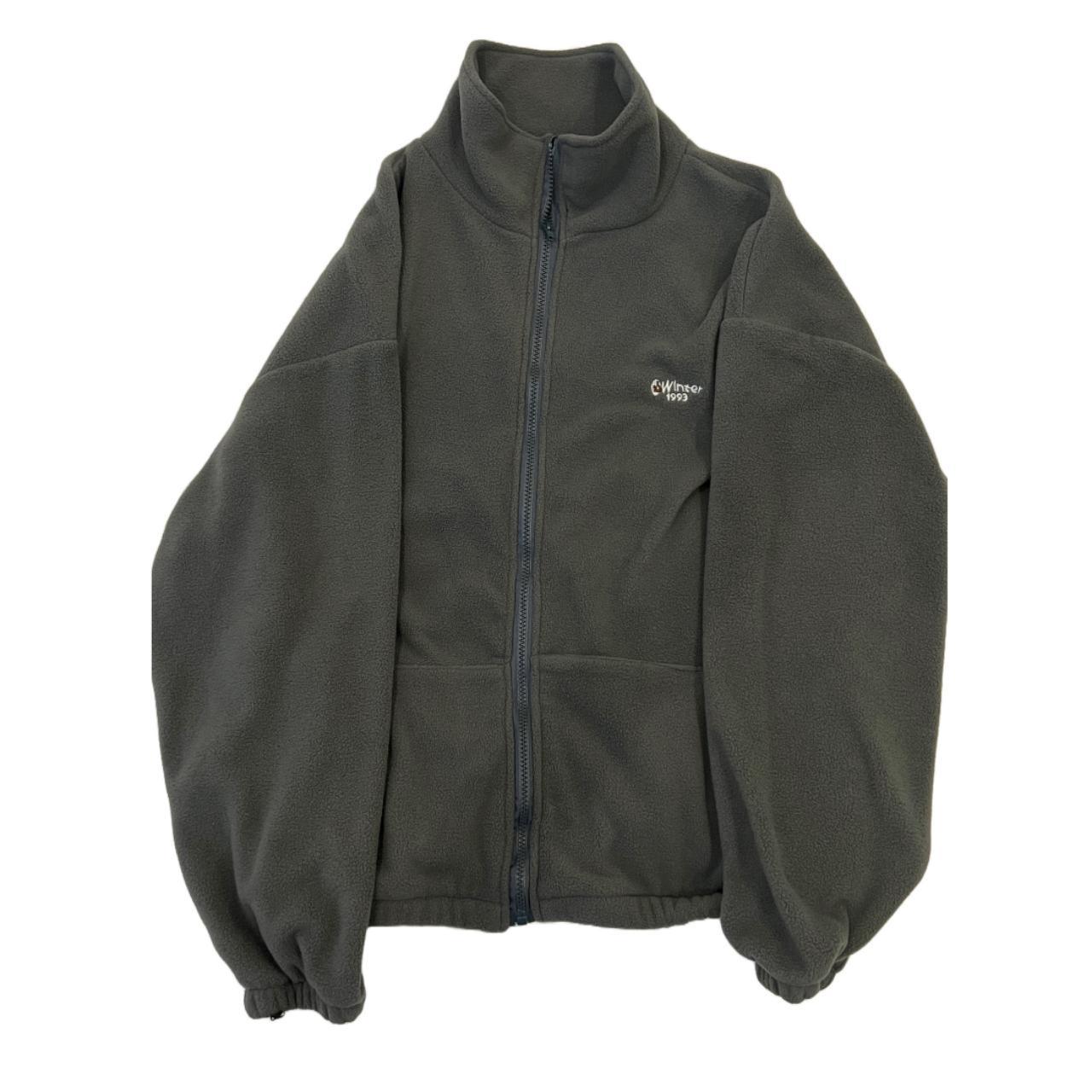 Gray Oversized Fleece Jacket ! PLEASE READ THE SHOP... - Depop