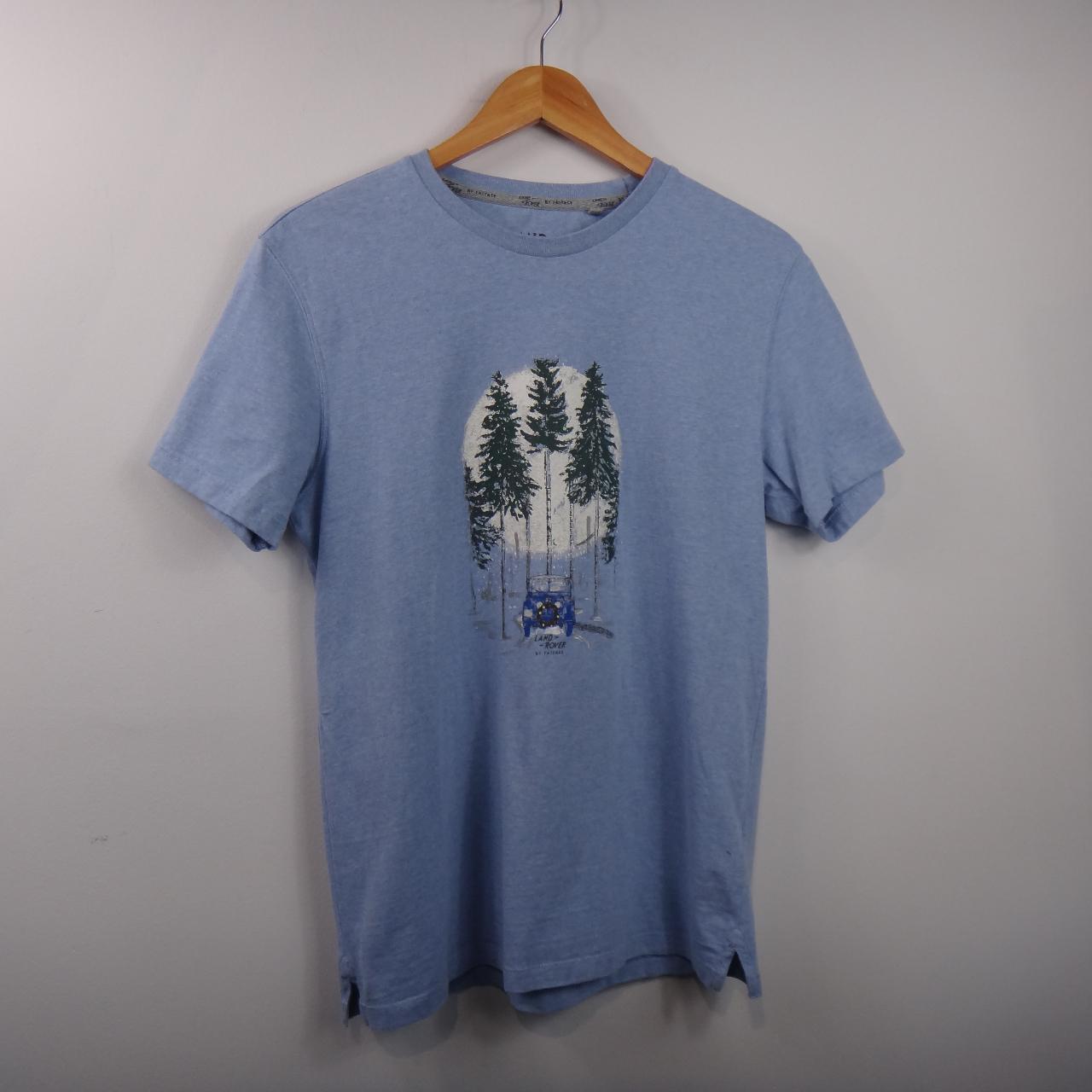 FAT FACE x LAND ROVER Tshirt Size S Blue Graphic... - Depop