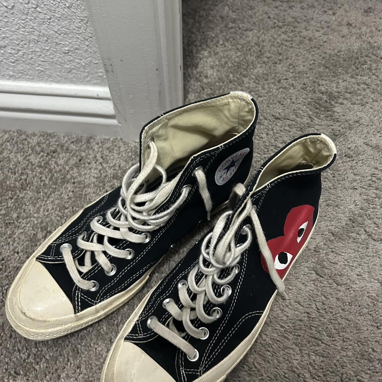 cdg converse very used - Depop