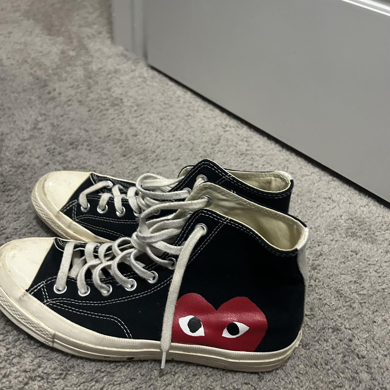 cdg converse very used - Depop