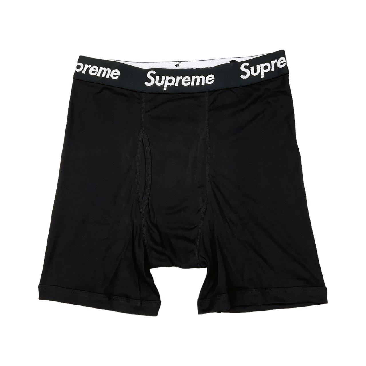 Supreme x Hanes Boxer Briefs Black 🏆 Trusted... - Depop