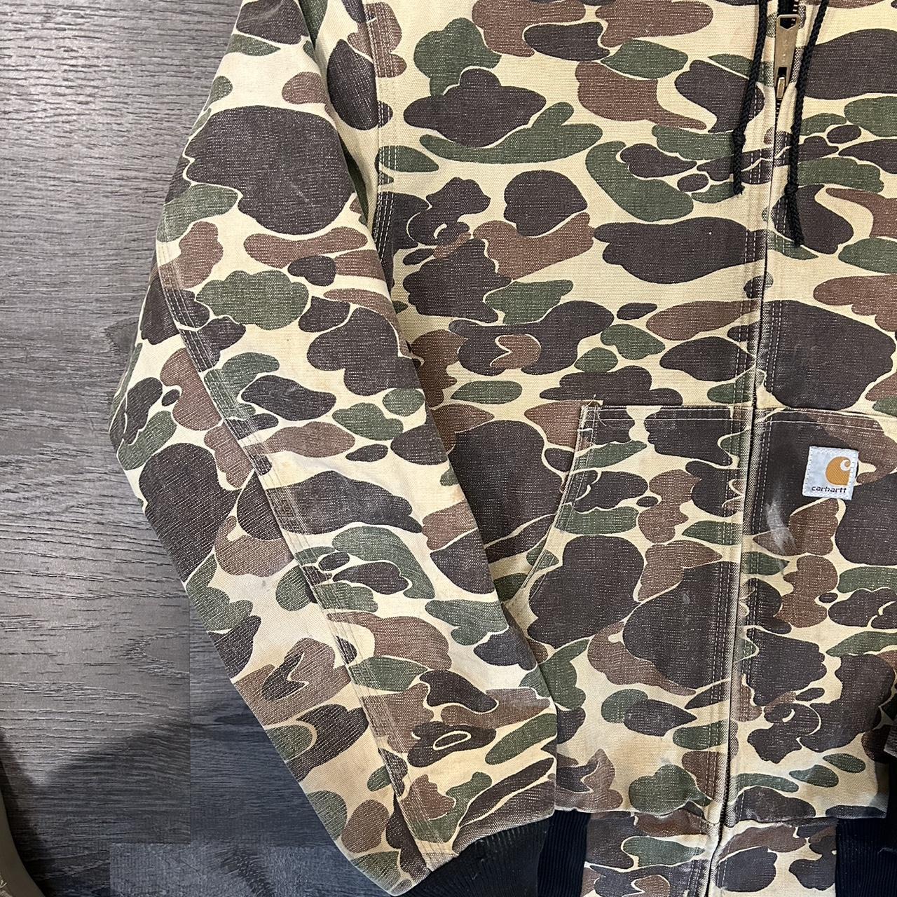 Camo carhartt Jacket Duck hunting print Faded Tag... - Depop