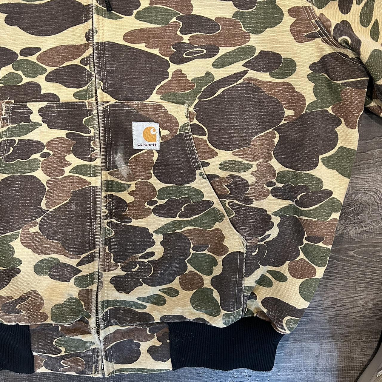 Camo carhartt Jacket Duck hunting print Faded Tag... - Depop