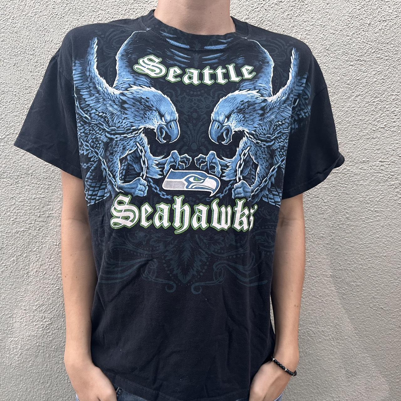 Tuff asfff y2k seattle Seahawks gothic with chains... - Depop