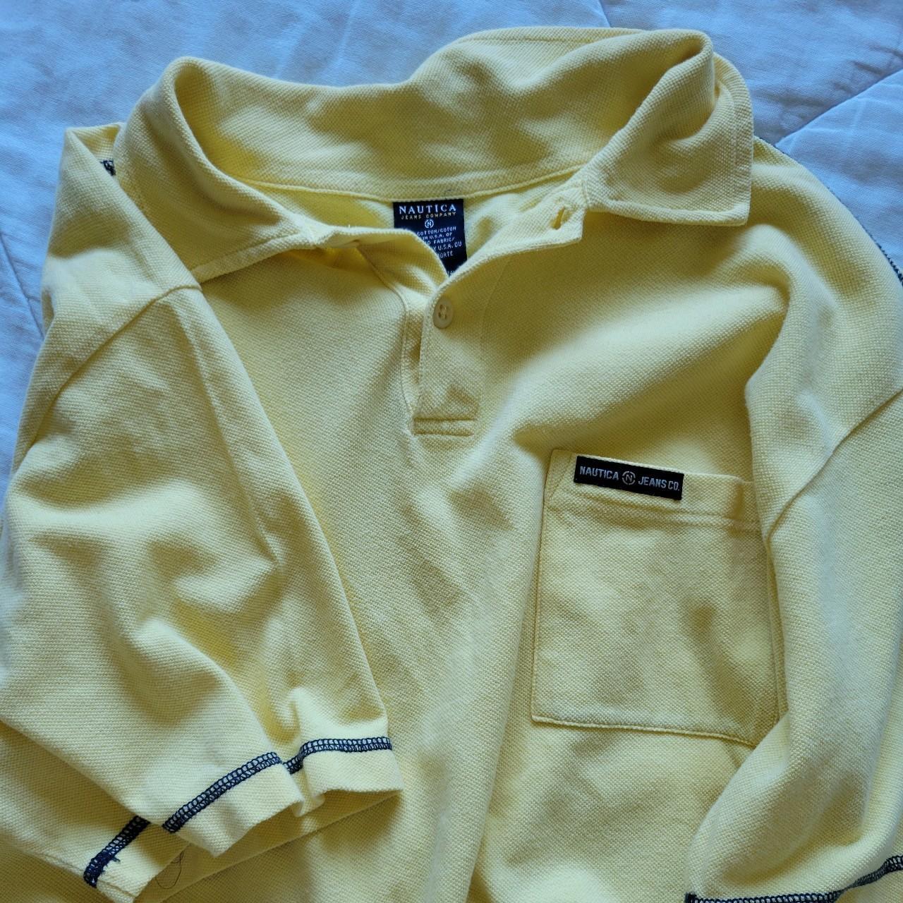 Baby yellow half sleeve buttoned t-shirt. Barely... - Depop