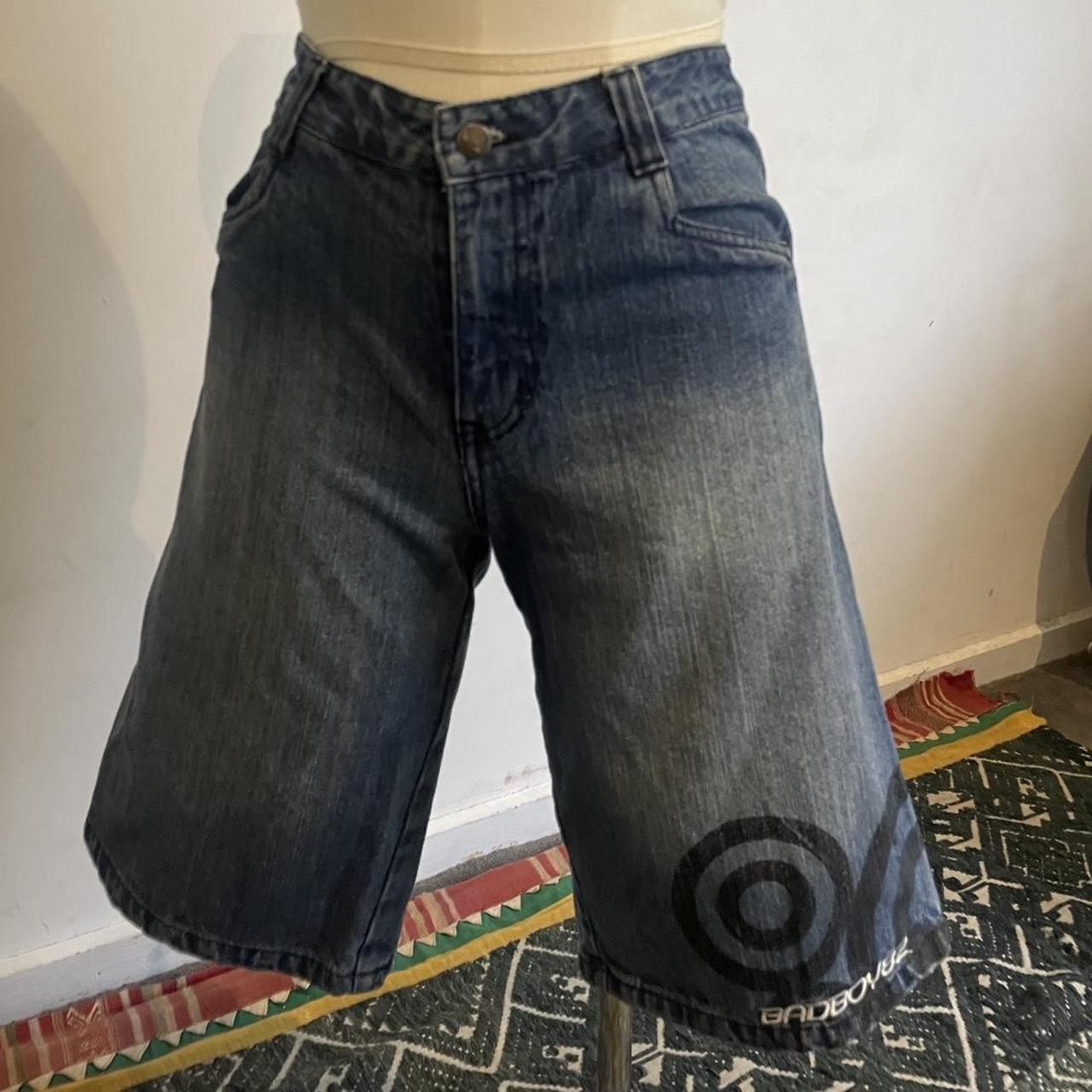 *Rare*, Vintage ‘Bad Boy’, 90s Denim, Acid Washed Jorts - Depop