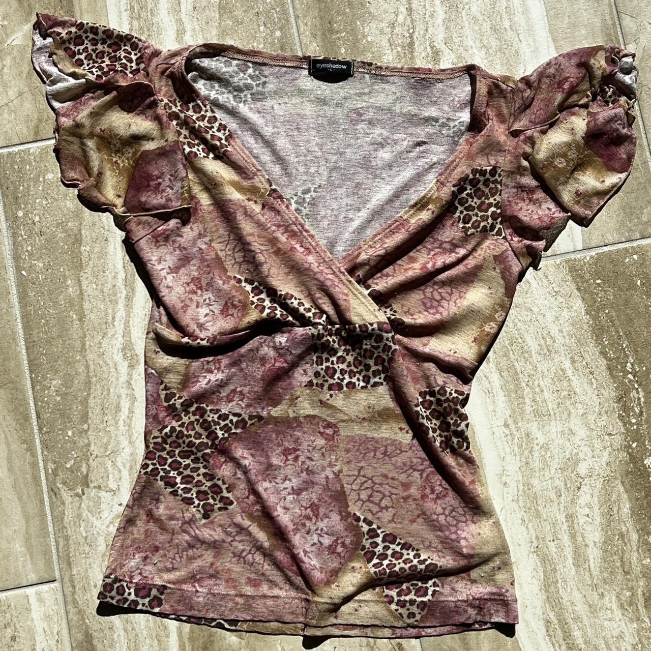 Y2k printed blouse Super pretty and... - Depop