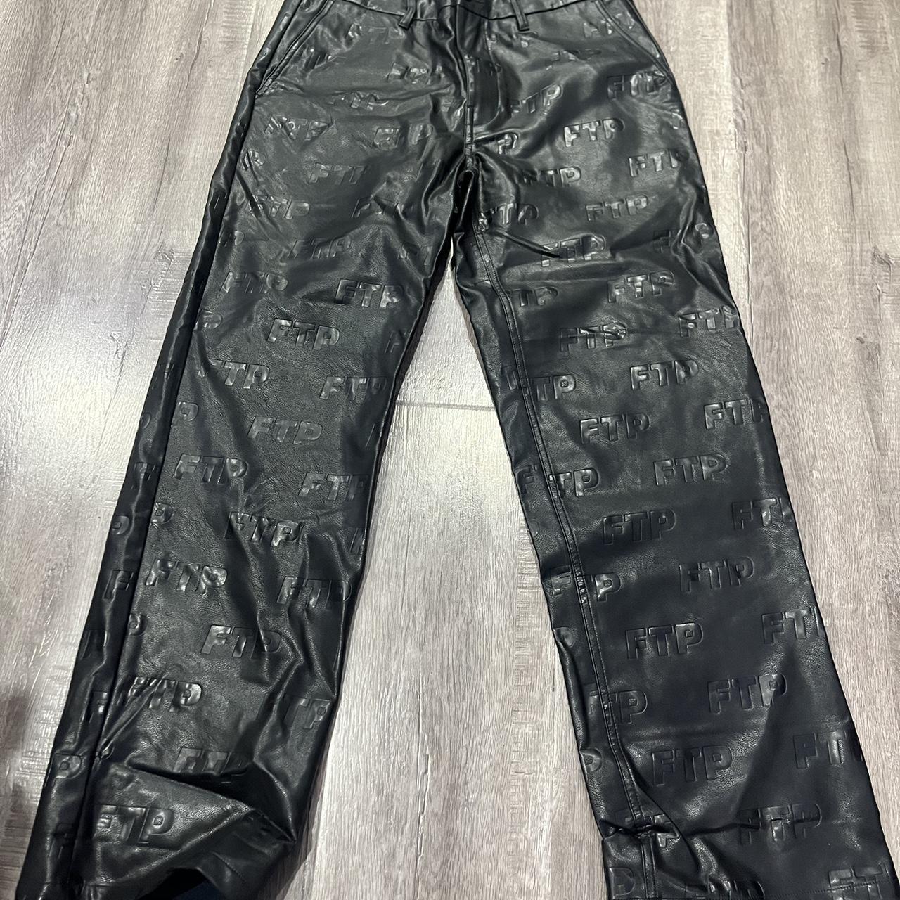 Ftp faux leather pants like new never worn | Depop