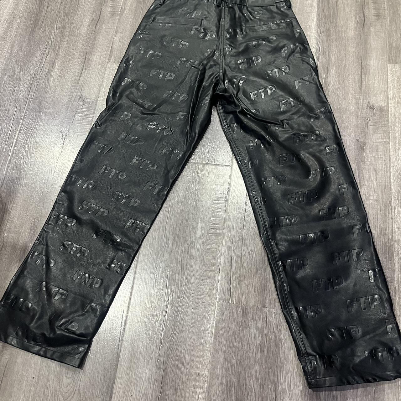 Ftp faux leather pants like new never worn | Depop