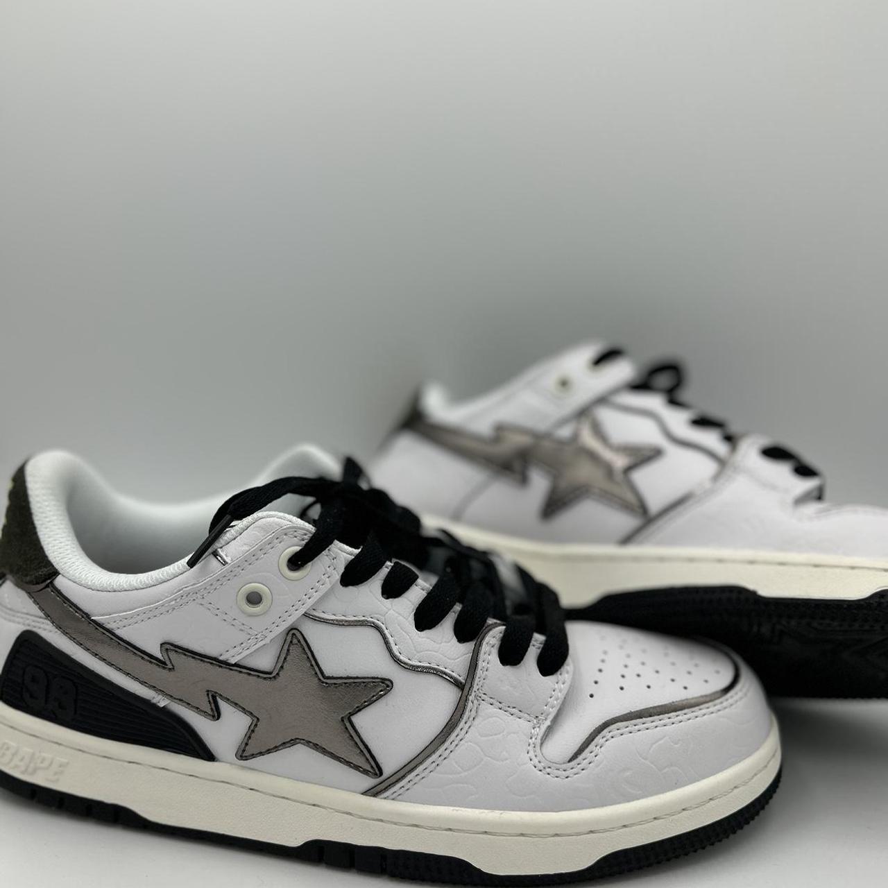 BAPE Men's Brown and White Trainers | Depop