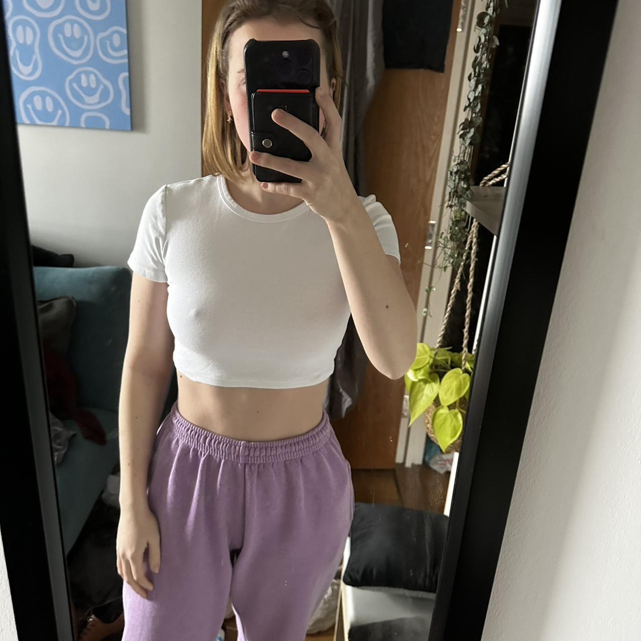 Just you classic basic white crop top. Perfect to... - Depop