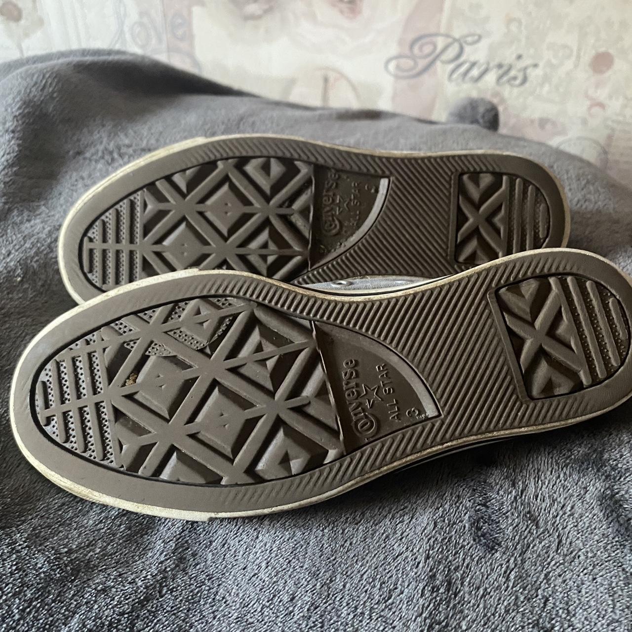 light blue/grey converse worn a few times - Depop