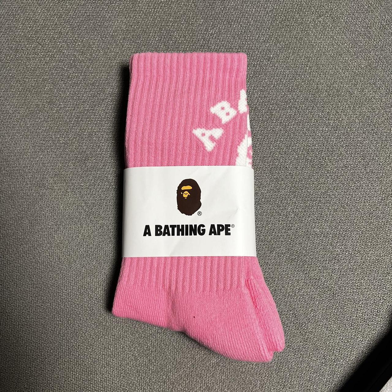 Bape socks pink - Depop