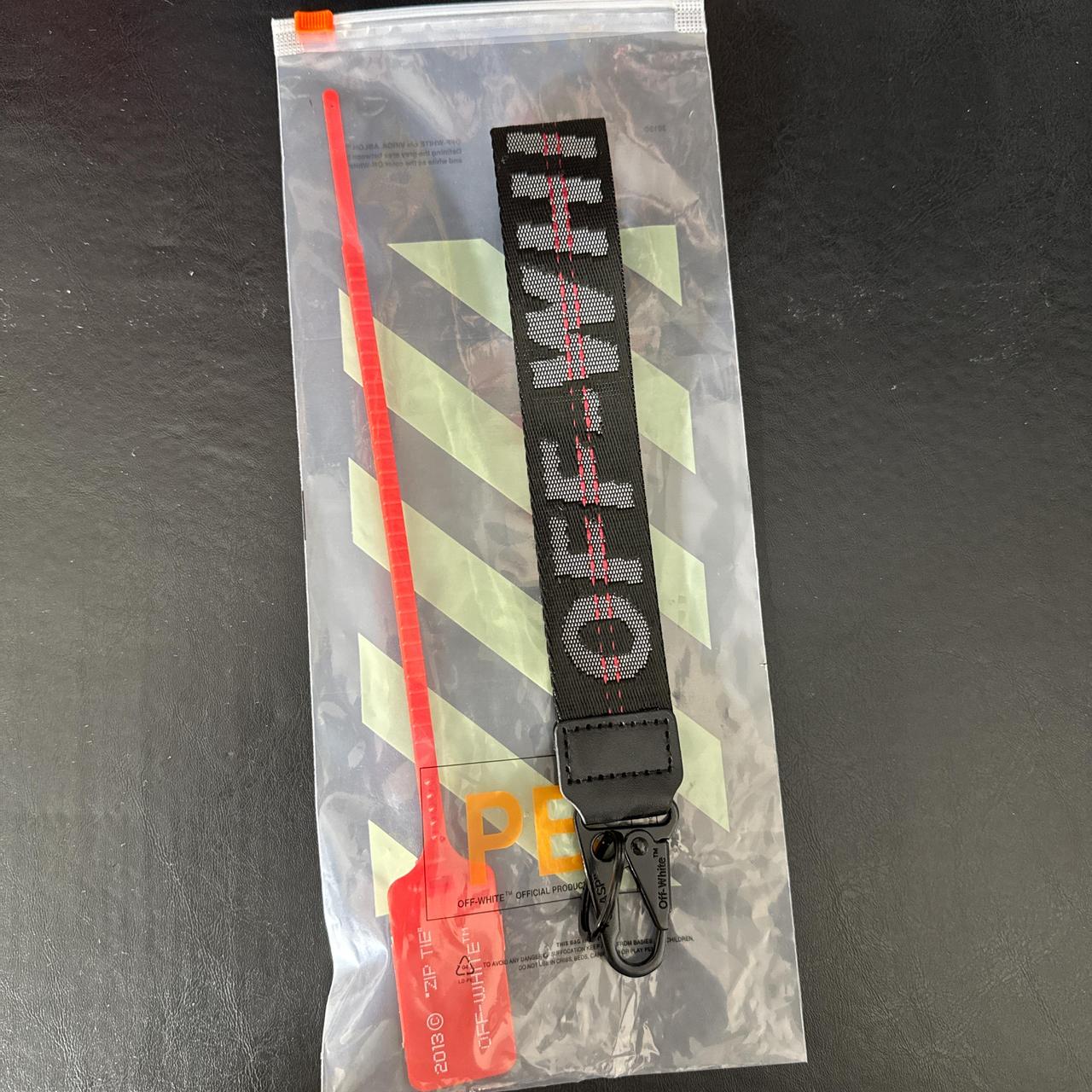 Off White Industrial Keychain Brand New Black Comes... - Depop