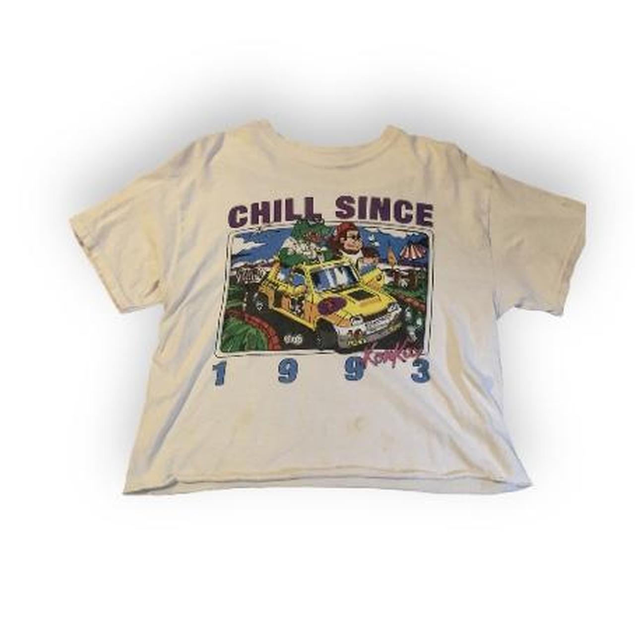 Brandy Melville Chill Since 1993 🧡 crop top graphic... - Depop