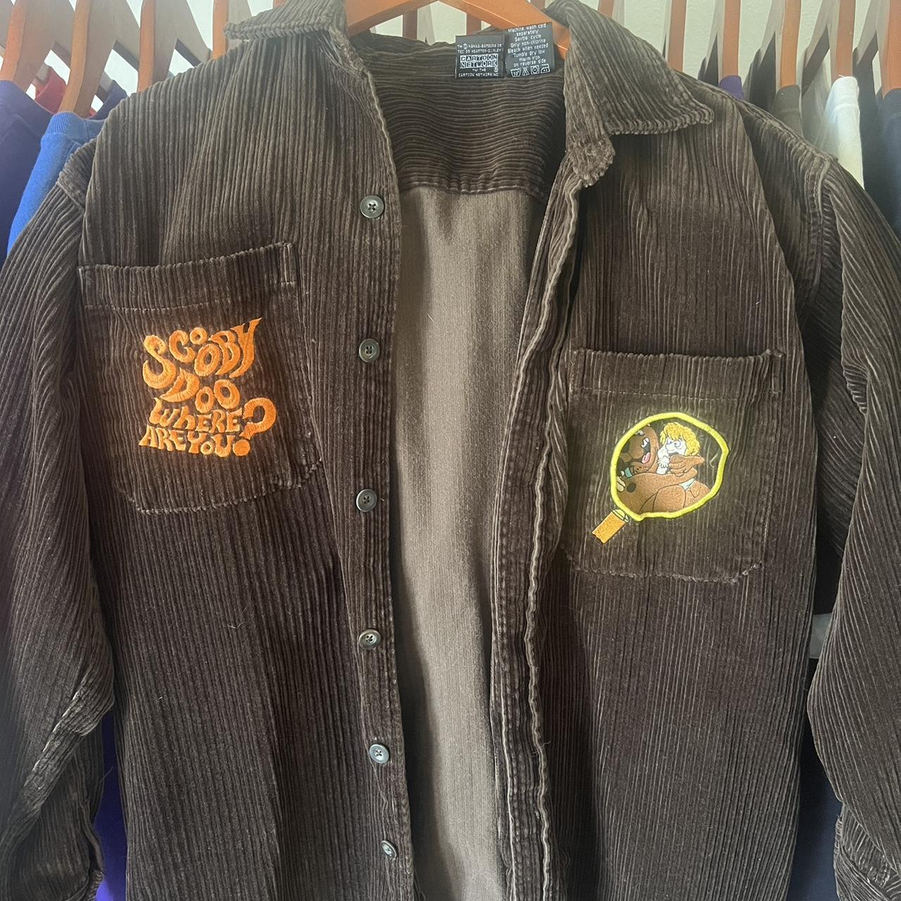 vintage brown scooby doo corduroy jacket, fits M-L - Depop