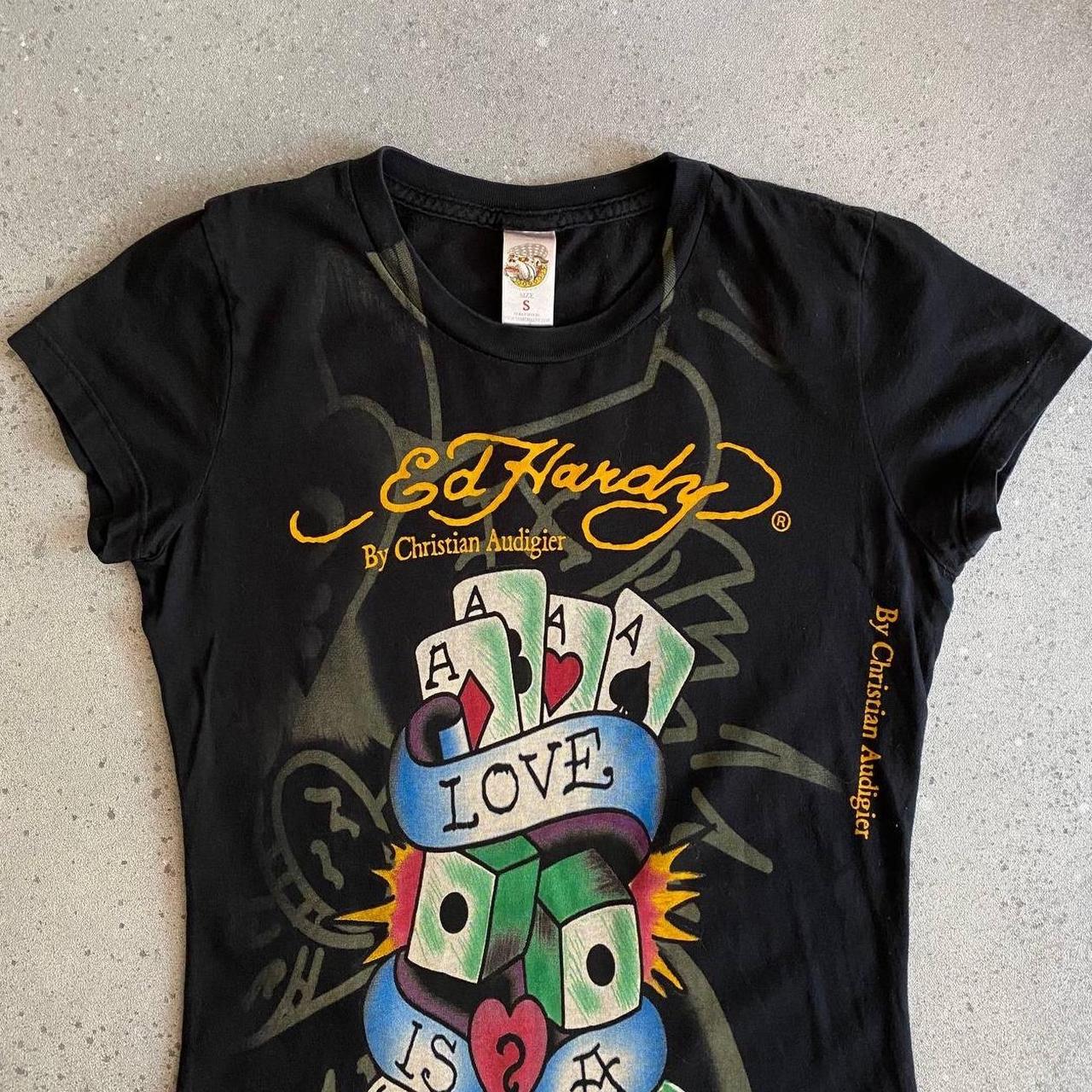 Ed Hardy Women's multi T-shirt | Depop
