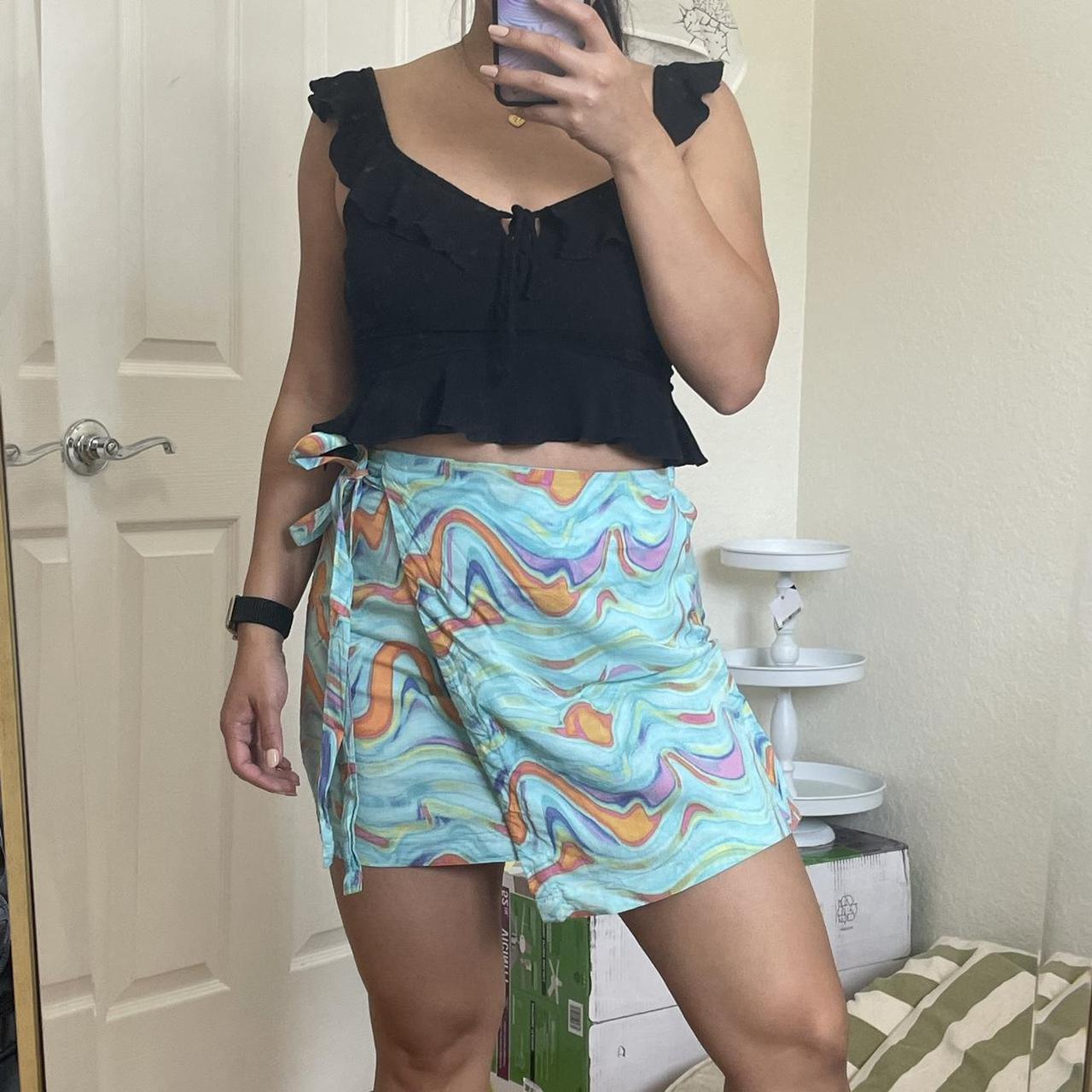 Wild Fable XS funky pattern groovy skirt - Depop