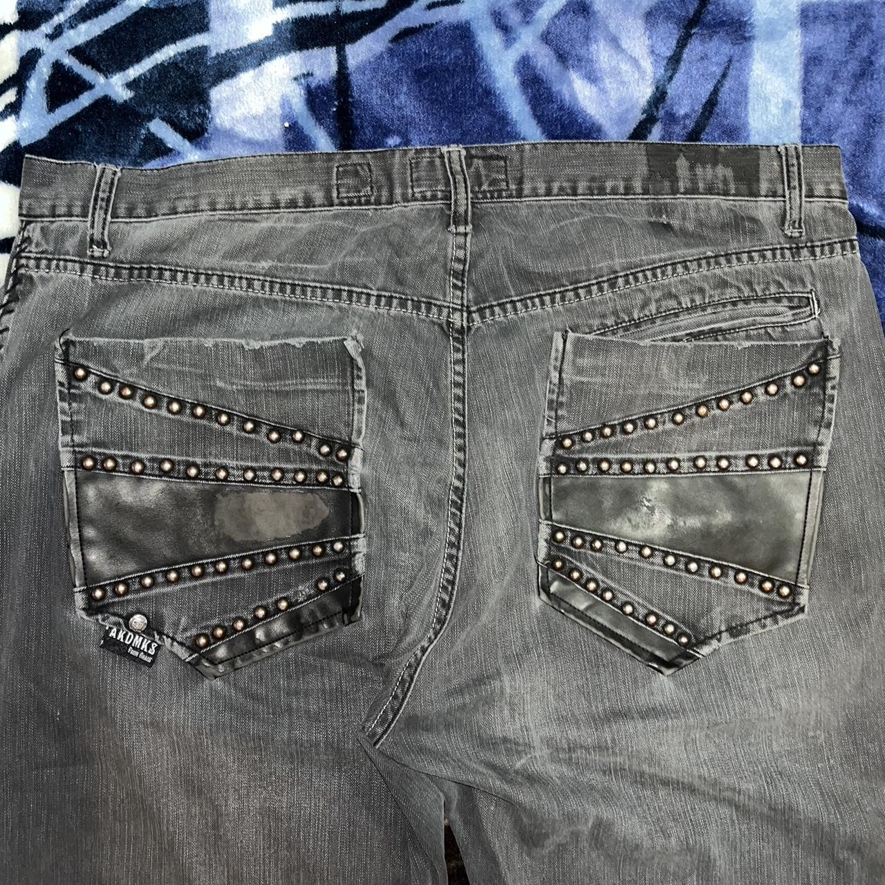 💥READ💥BAGGY BLACK Y2K AKDMKS JEANS, super dope jeans... - Depop