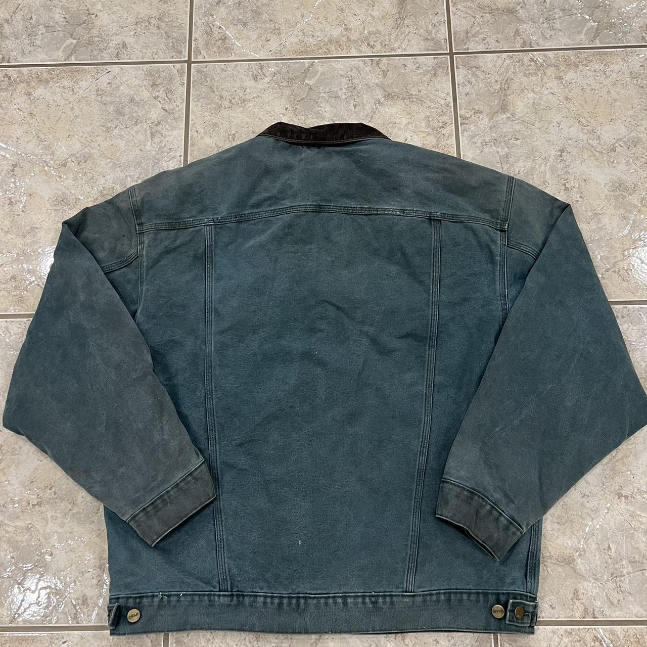 CARHARTT TRUCKER JACKET J10 HTG Hunter Green Blanket... - Depop