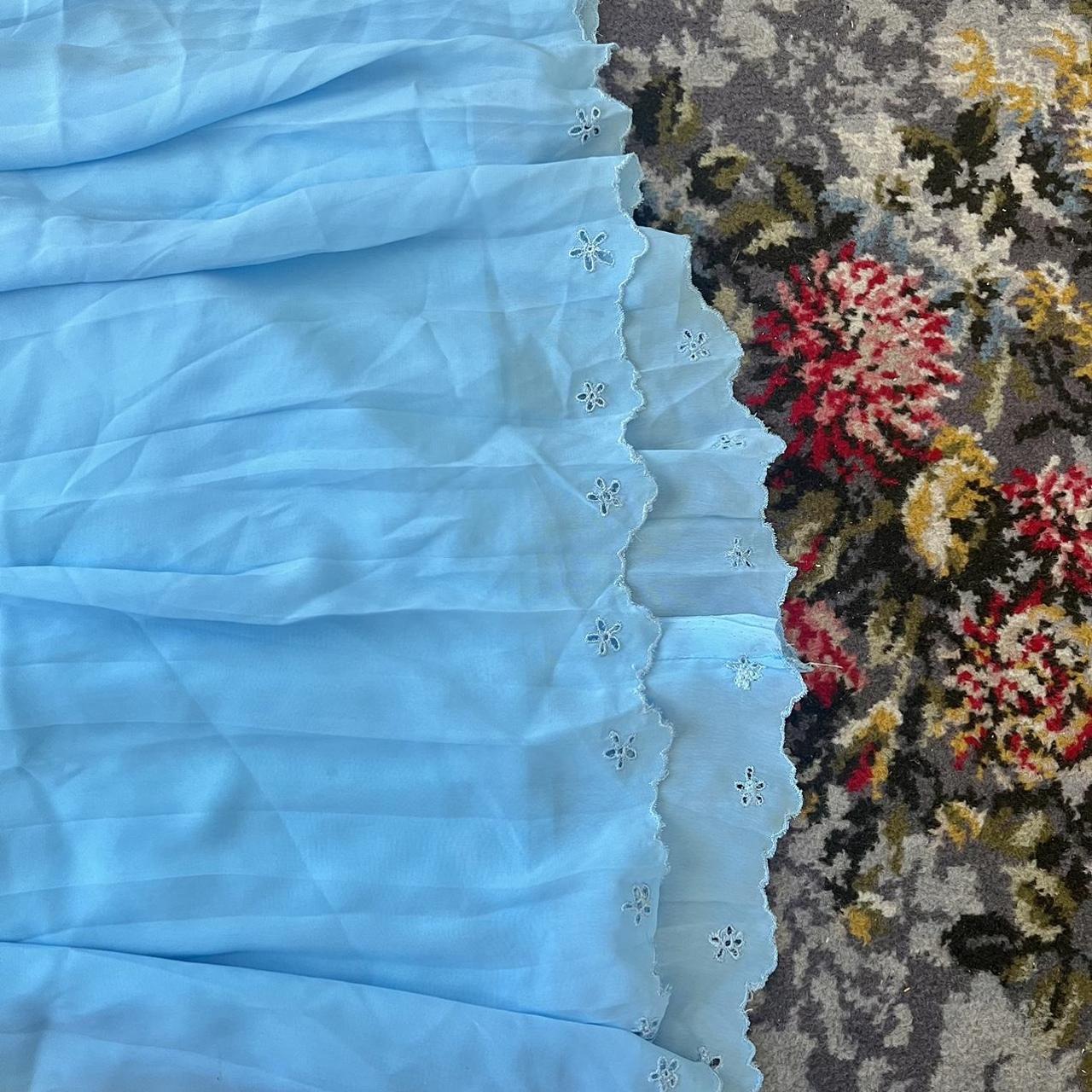 No brand, blue, lace coquette dress! Pre loved! 🌸🌸 - Depop