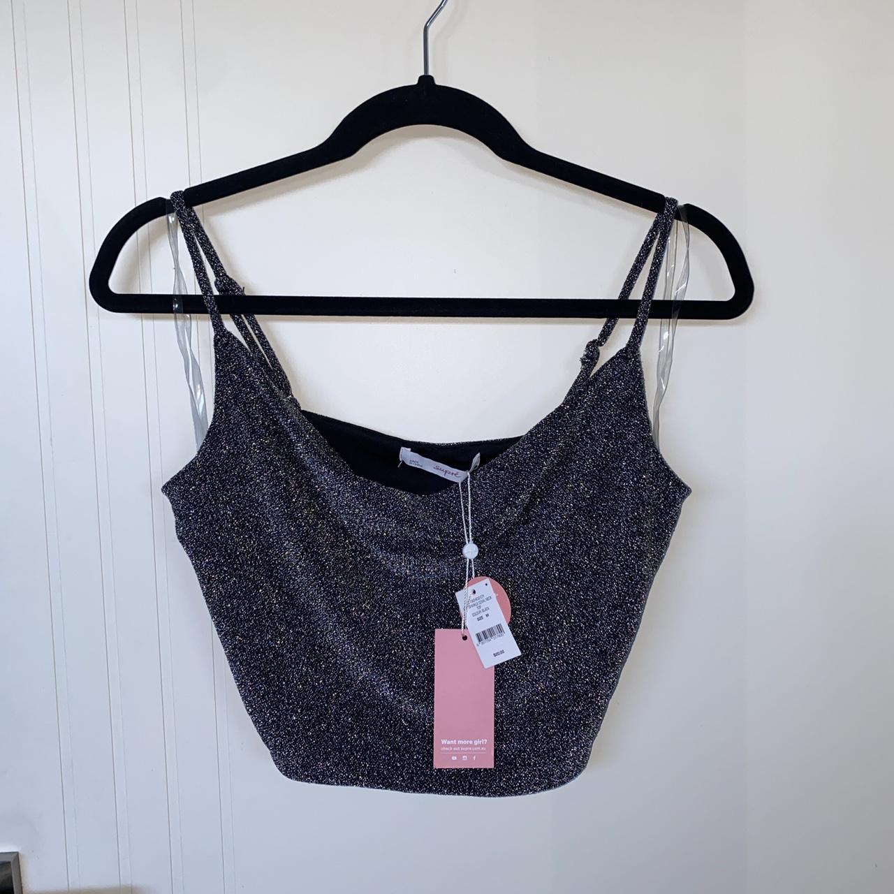 Supre Sparkle Cowl neck crop cami, brand new with tags. - Depop