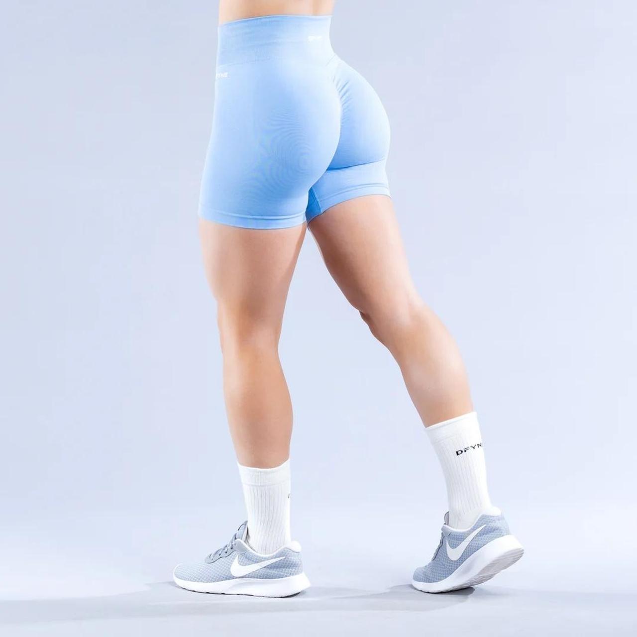 dfyne dynamic gym shorts sky blue dfyne dynamic... | Depop