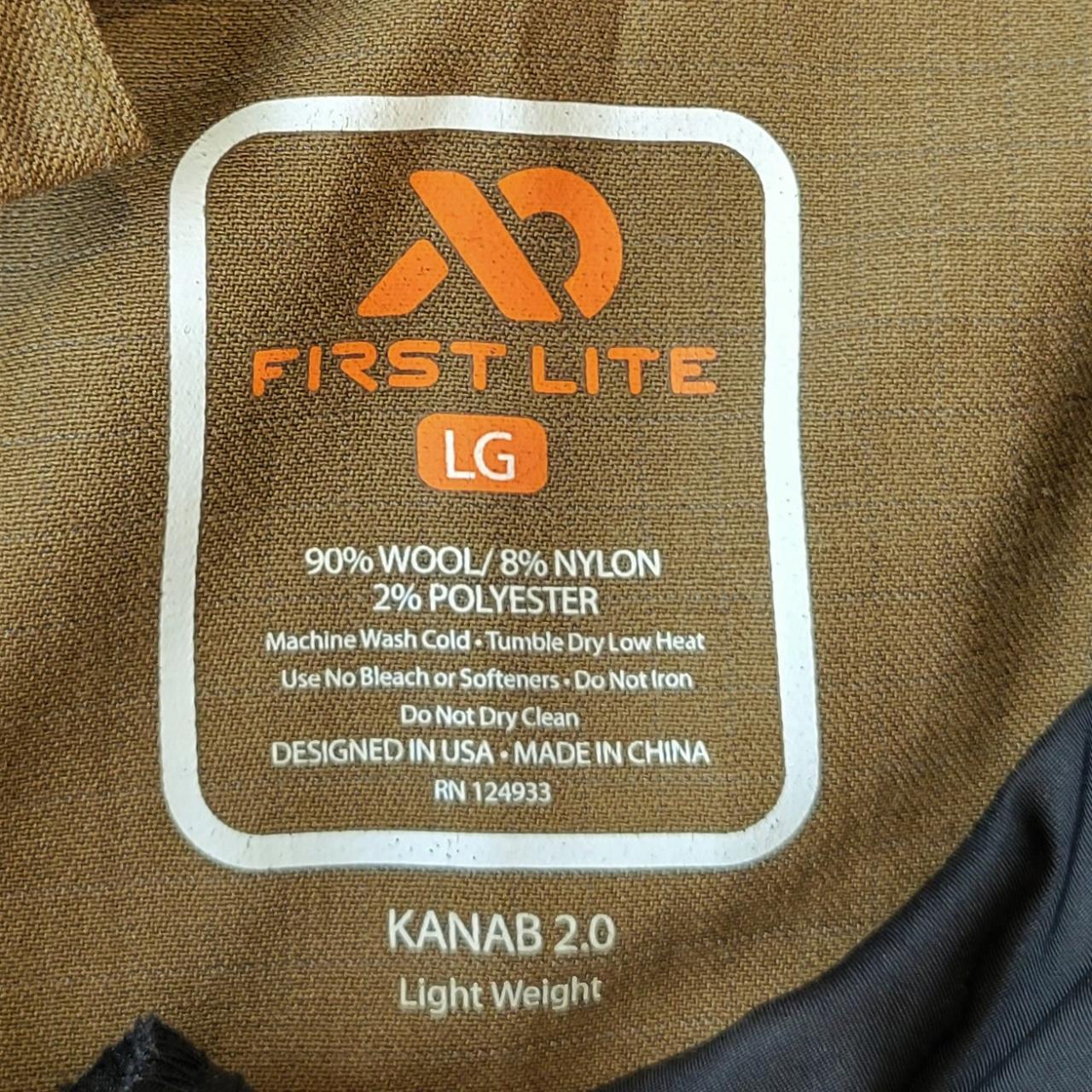 Firstlite Kanab 2.0 Lightweight Greenish Tan Wool... - Depop